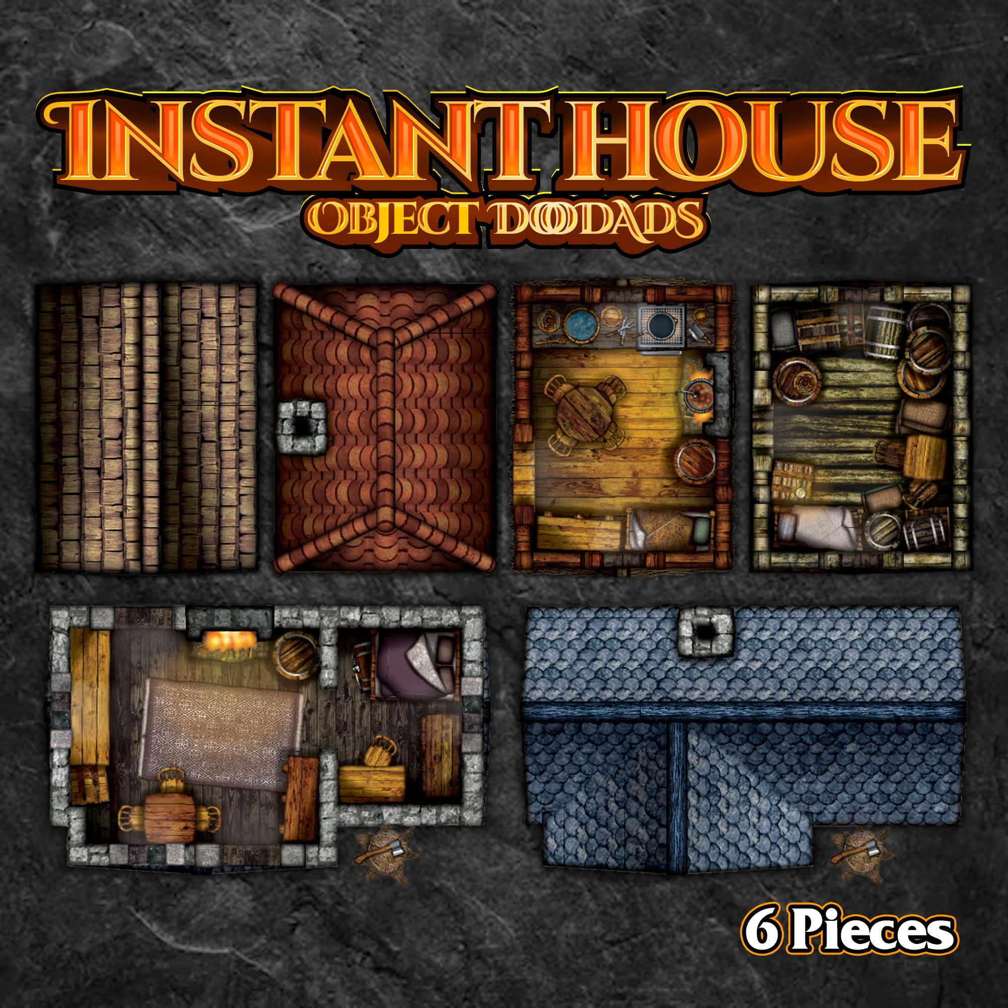 Instant Houses - Roleplaying Objects - 6 Pieces – Arcknight LLC