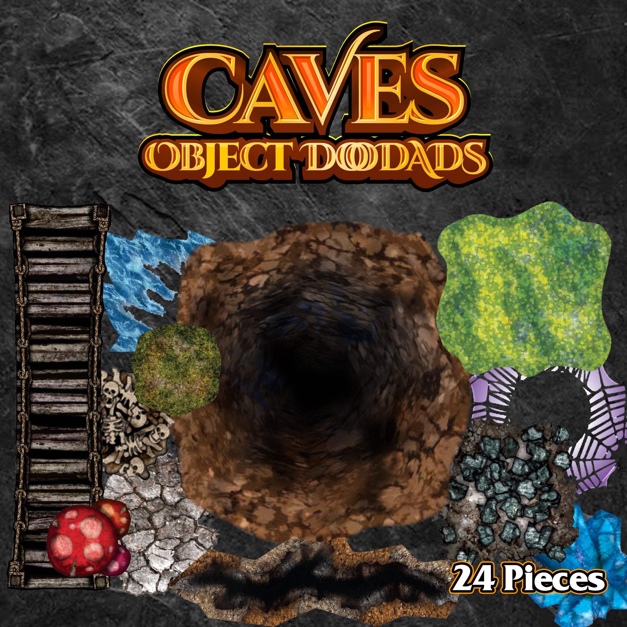 Caves - Roleplaying Objects - 24 Pieces – Arcknight LLC