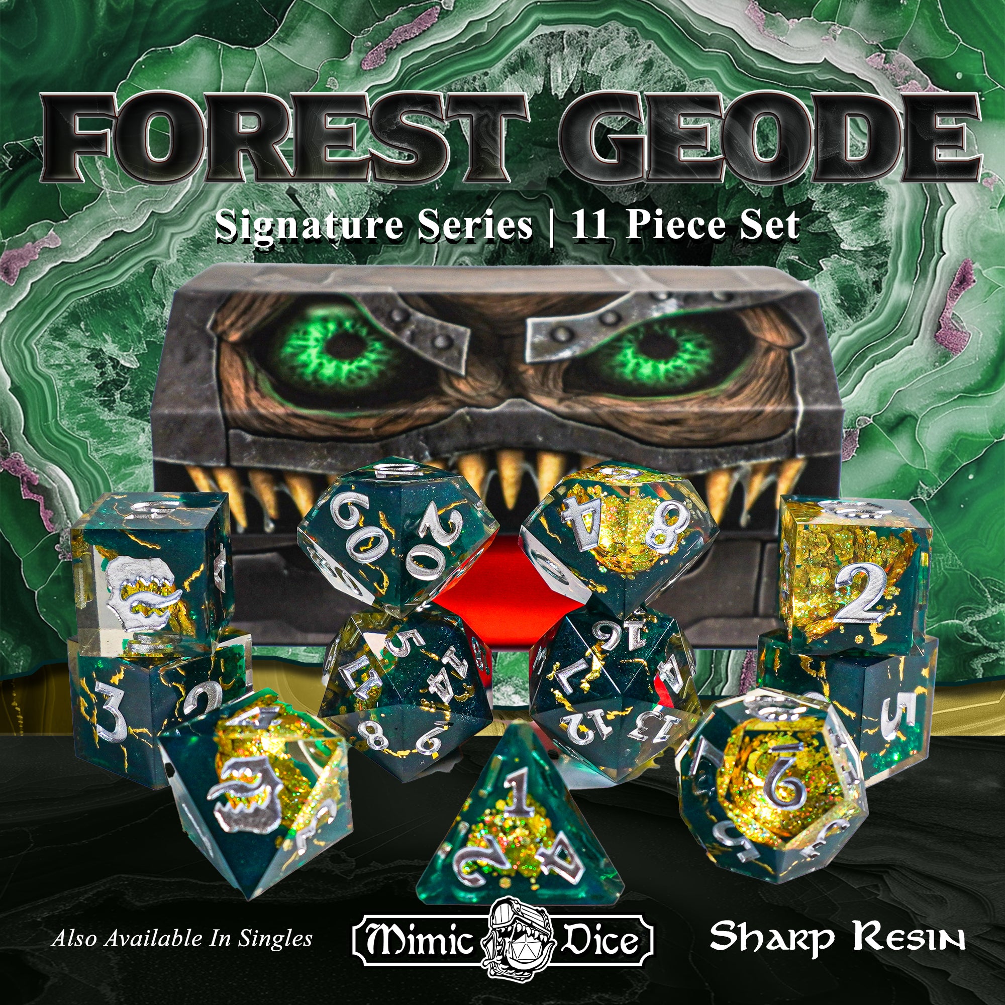 Forest Green Geode Signature - 11 Piece – Arcknight LLC