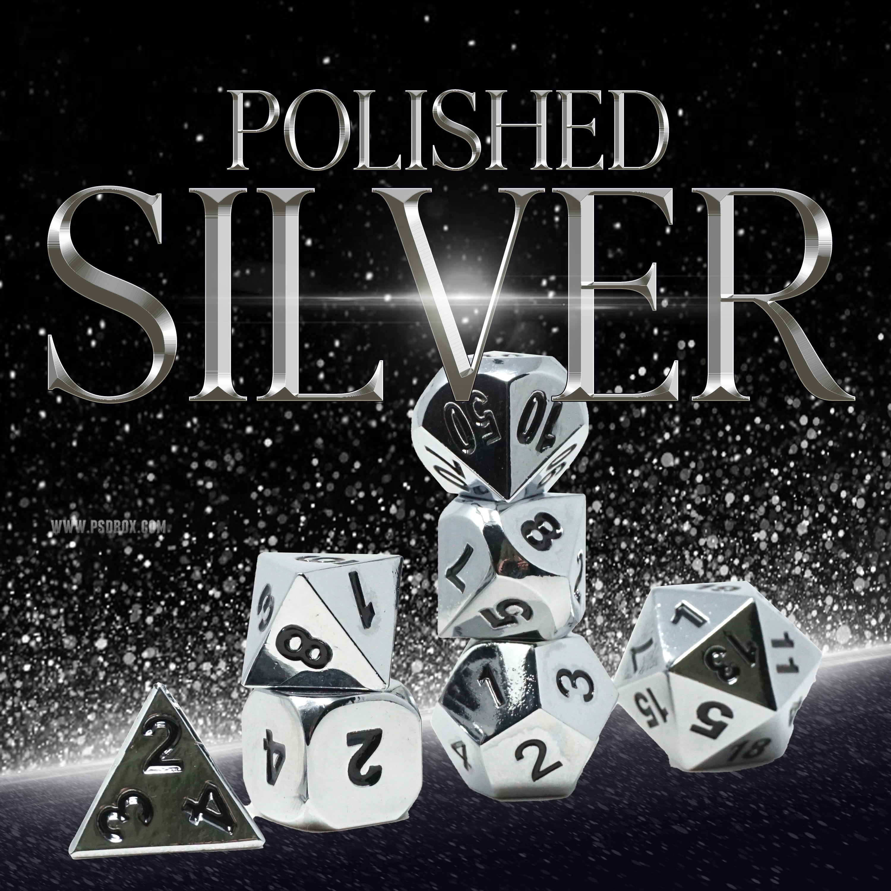 Polished Silver Metal – Mimic Dice