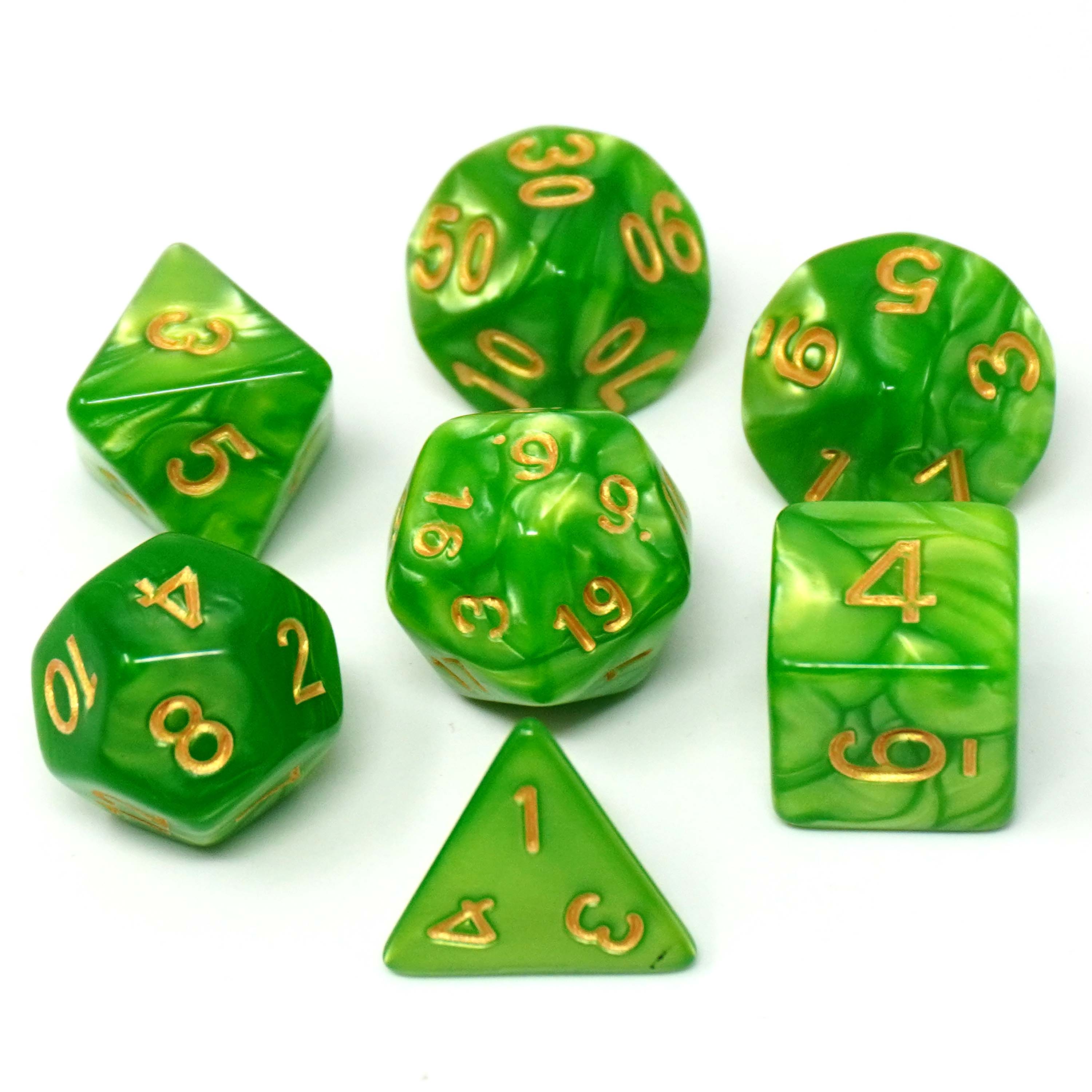 Green and Gold Pearl – Mimic Dice